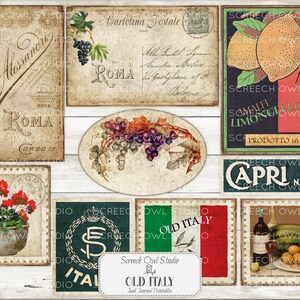 Vintage Italian Ephemera: Printable Travel Journal (digital Download ...