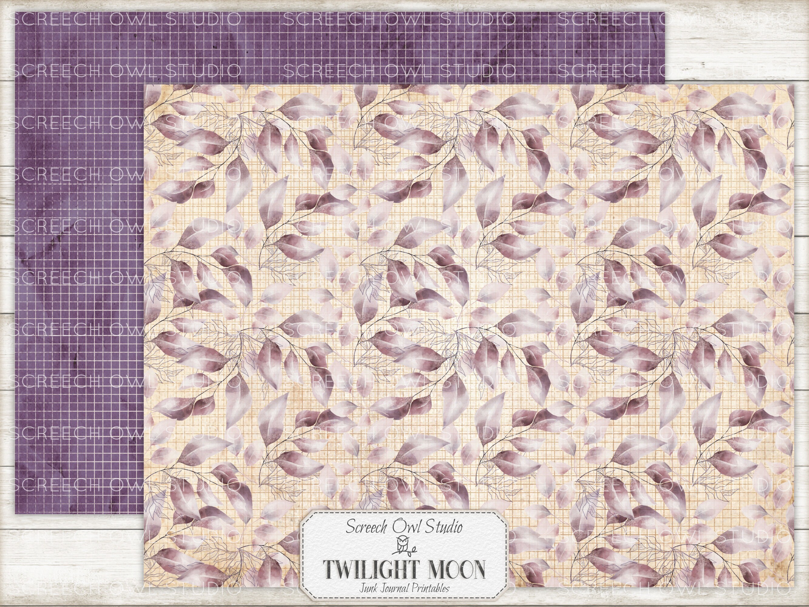 Twilight Moon Printable Paper Pack: Scrapbooking & Junk Journals ...
