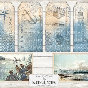 Nautical Journal Printable Journal Pages and Ephemera, Junk Journal ...