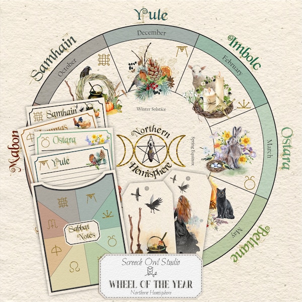 Wheel Year Embroidery - Etsy