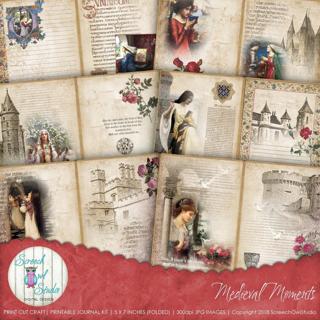 Medieval Journal Kit Journal Ephemera Junk Journal Digital Journal ...