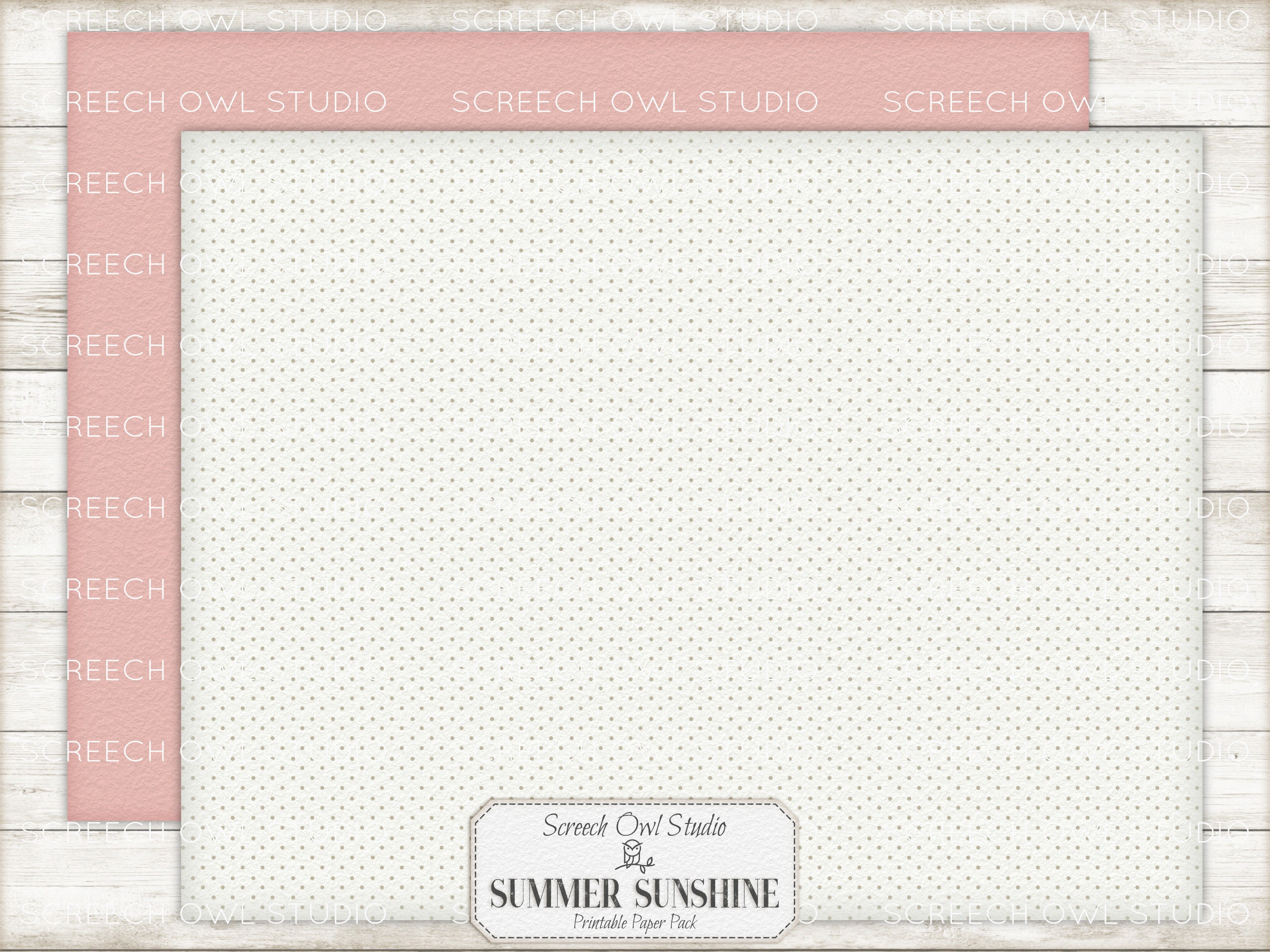 Summer Sunshine Printable Paper Pack: Floral Scrapbook Paper (digital ...