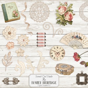 Family Heritage Scrapbooking Kit: Vintage Grandmother Ephemera, Papers ...