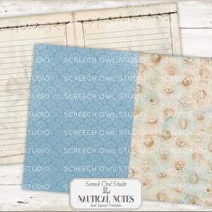 Nautical Journal Printable Journal Pages and Ephemera, Junk Journal ...