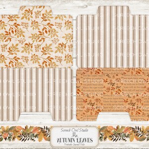 Autumn Junk Journal Folio, Printable Journal Ephemera, Paper Crafting ...