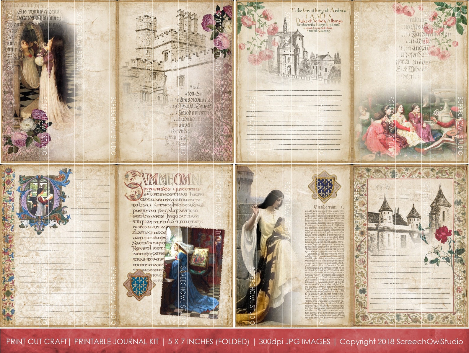 Medieval Journal Kit Journal Ephemera Junk Journal Digital - Etsy