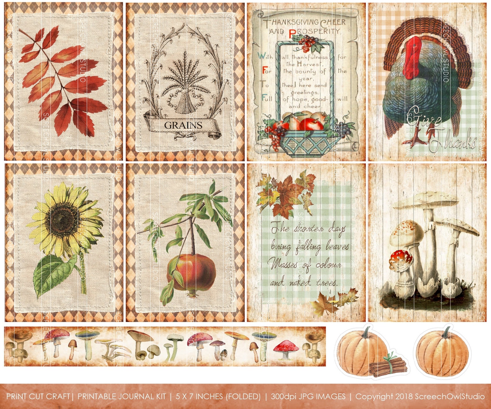 Printable Journal Pages 5 X 7 Inch Digital Journal Kit - Etsy