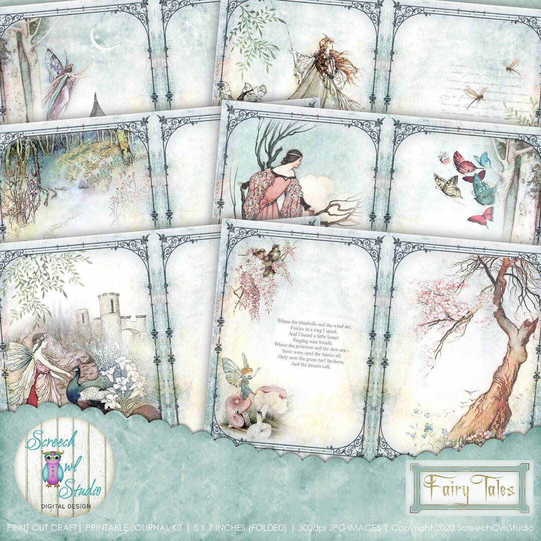 Fairy Journal Kit, 5 X 7 Junk Journal, Journal Ephemera, Journal Pocket ...