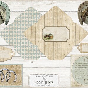 Horse Themed Printable Journal Kit, Equine Junk Journal, Journal ...
