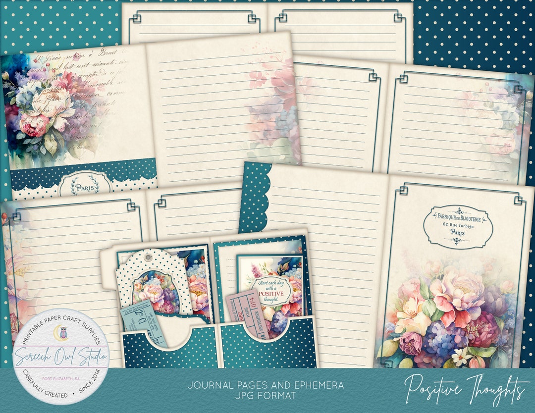 Printable Journal Pages & Elements Journaling Ephemera Junk - Etsy