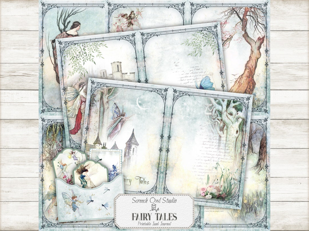 Fairy Tale Journal Kit: Printable Ephemera, Scrapbook Pages (digital ...