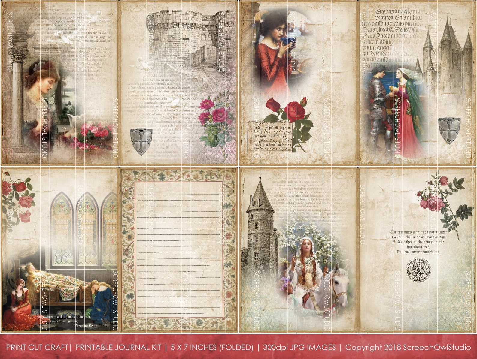 Medieval Journal Kit Journal Ephemera Junk Journal Digital - Etsy