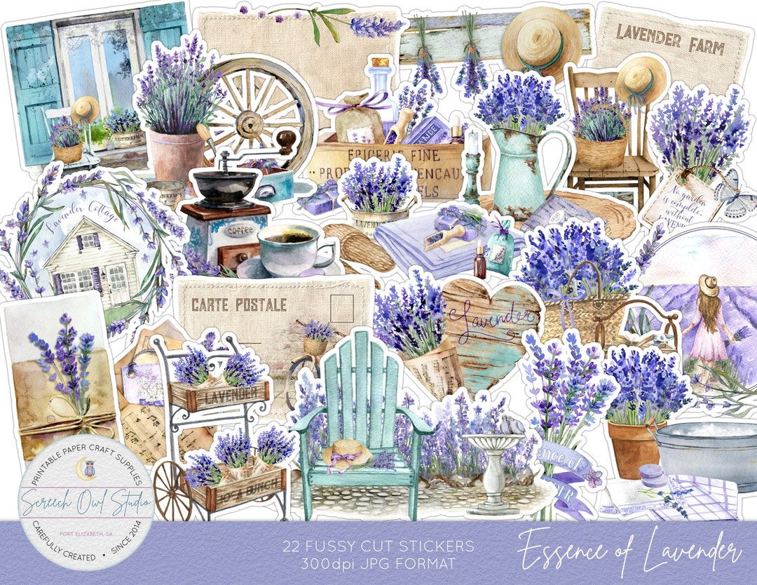 Printable Fussy Cut Stickers, Card Making, Scrapbooking, Junk Journal ...