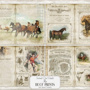 Horse Themed Printable Journal Kit, Equine Junk Journal, Journal ...