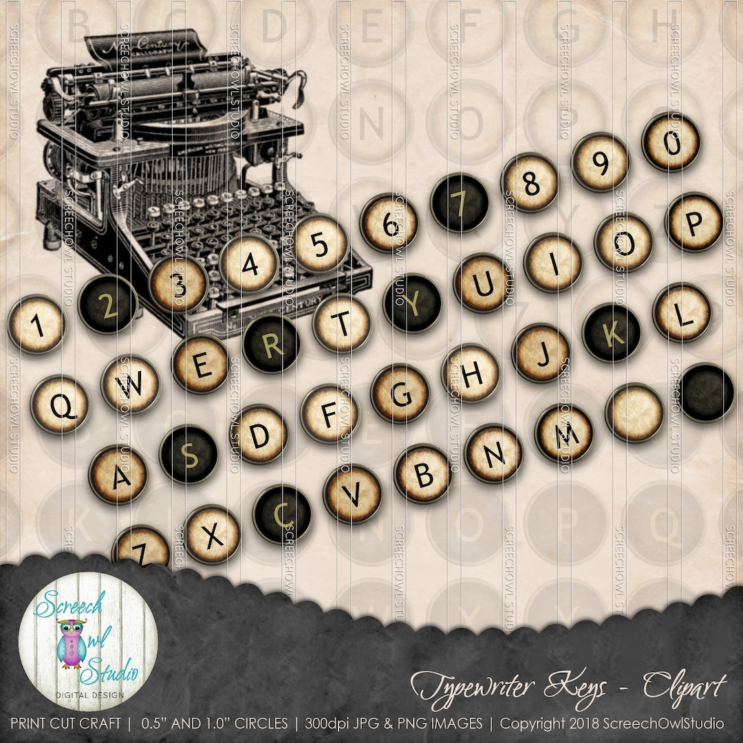 Vintage Typewriter Keys Alphabet Paper Craft Supplies - Etsy UK