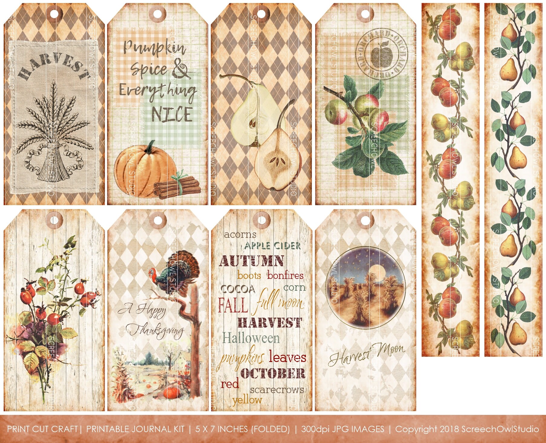 Printable Journal Pages 5 X 7 Inch Digital Journal Kit | Etsy