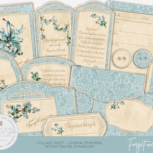 Journal Ephemera, Junk Journal, Printable Paper Craft Supplies ...