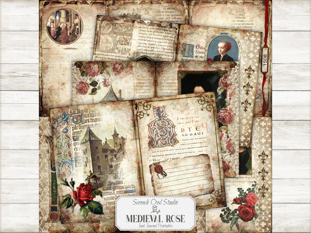 Printable Medieval Journal and Ephemera, Junk Journal Pages, Paper ...