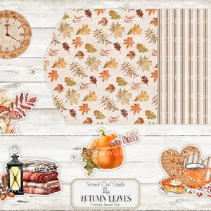 Autumn Junk Journal Folio, Printable Journal Ephemera, Paper Crafting ...