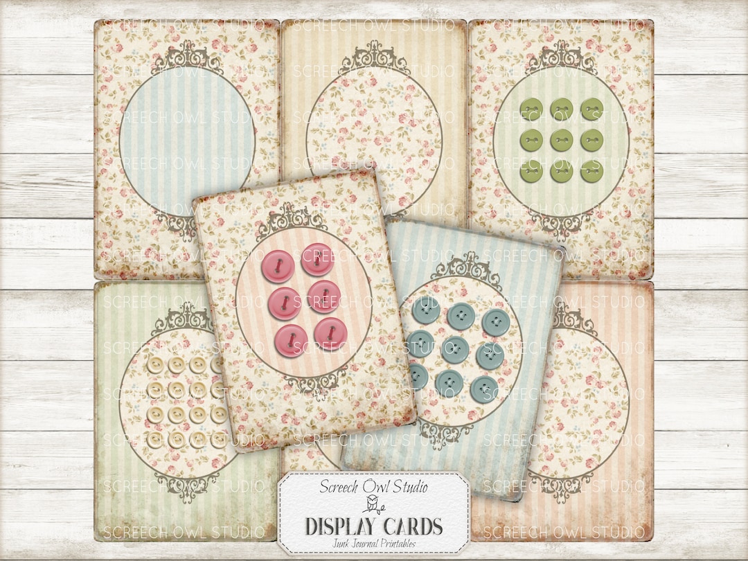 Printable Product Display Cards, Button Cards, Jewellery Cards, Garment ...
