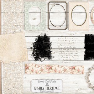 Family Heritage Scrapbooking Kit: Vintage Grandmother Ephemera, Papers ...