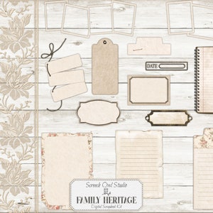 Family Heritage Scrapbooking Kit: Vintage Grandmother Ephemera, Papers ...