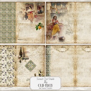Vintage Italian Ephemera: Printable Travel Journal (digital Download ...