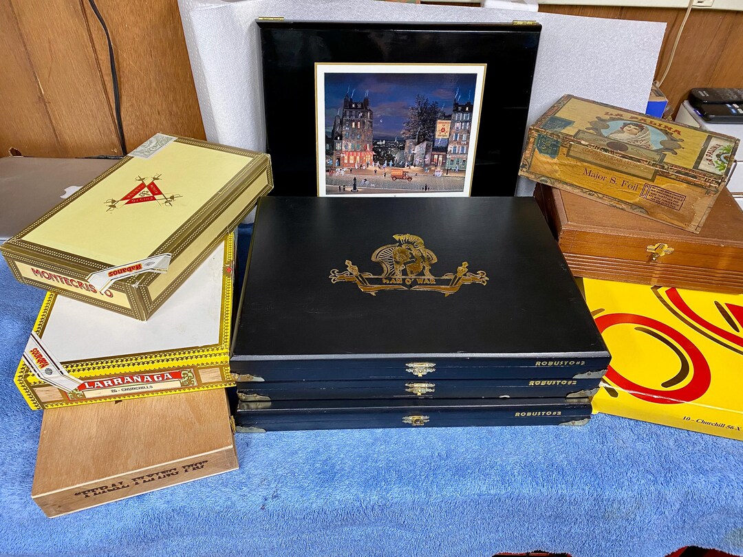 Lot of Ten Premium Empty Cigar Boxes 4sale as Pictured Box #4 - Etsy