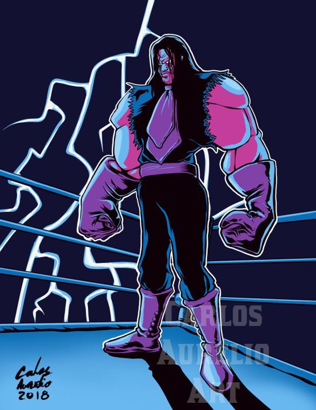 The Undertaker ART PRINT - "from Death Valley!" ***various Sizes*** - Etsy