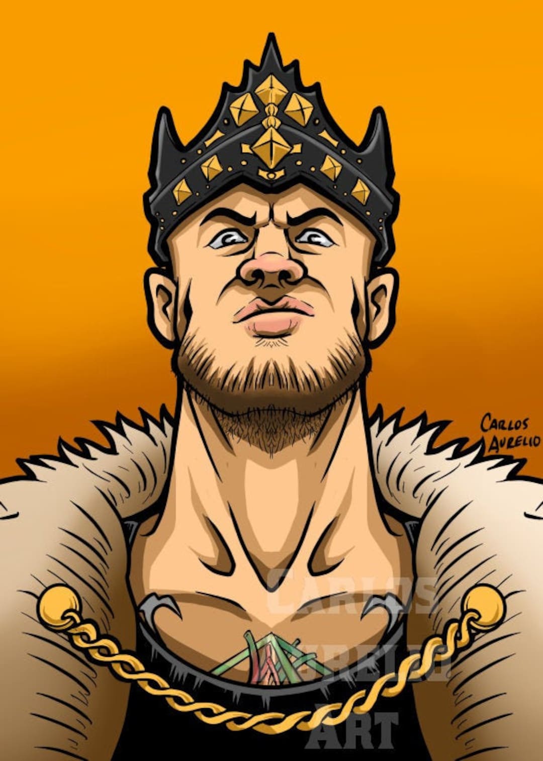 Baron Corbin - Wrestling ART PRINT - "king Corbin" - Etsy