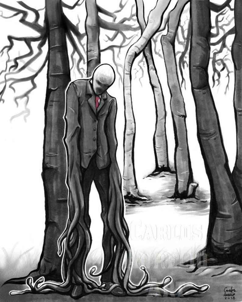 Slender Man ART PRINT ***various Sizes*** - Etsy