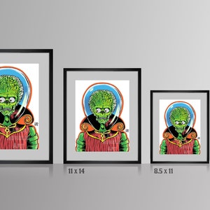 Mars Attacks ART PRINT - “ack Ack Ack” ***various Sizes*** - Etsy