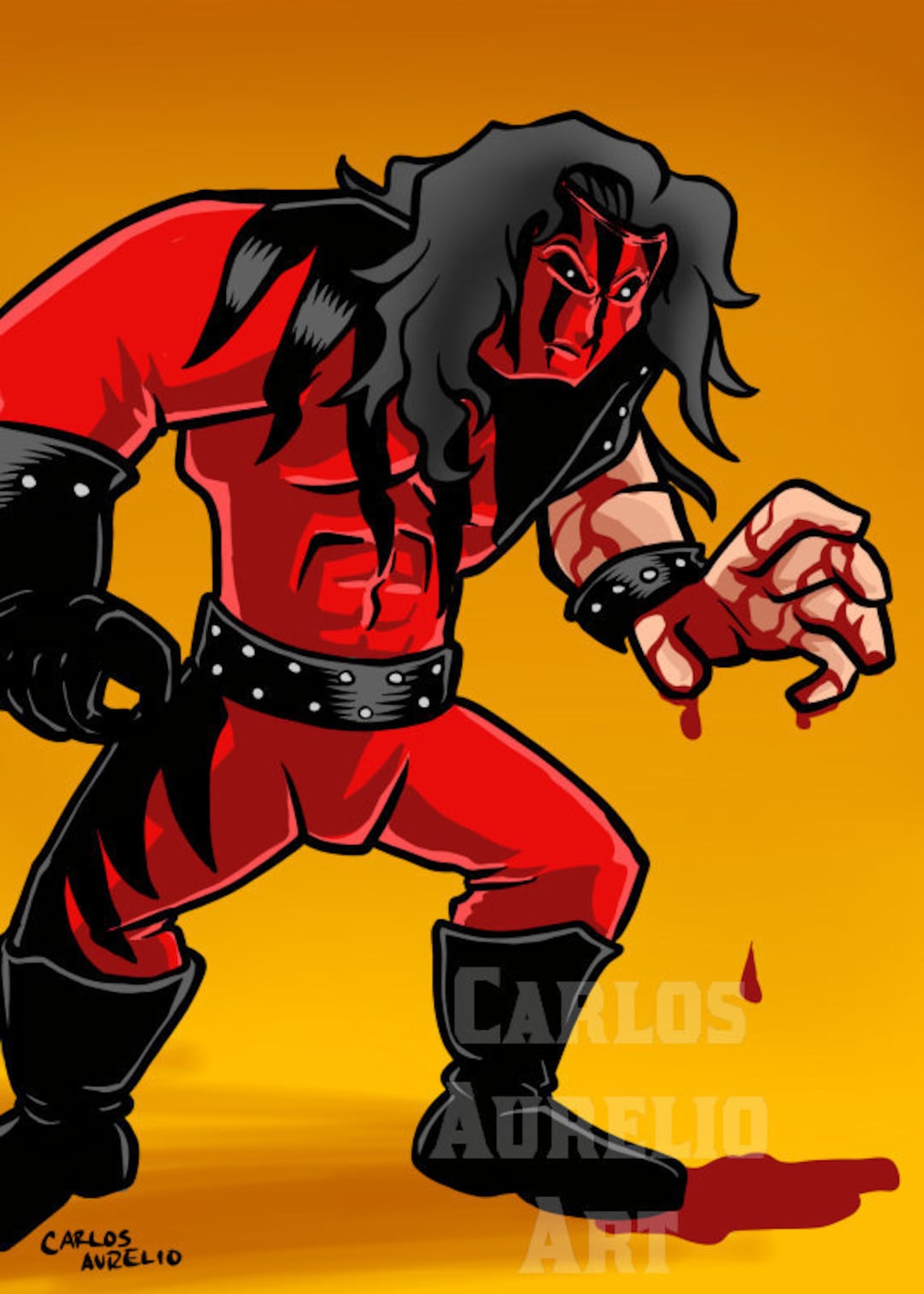 Kane - Wrestling ART PRINT - "the Devil's Favorite Demon" ***various ...