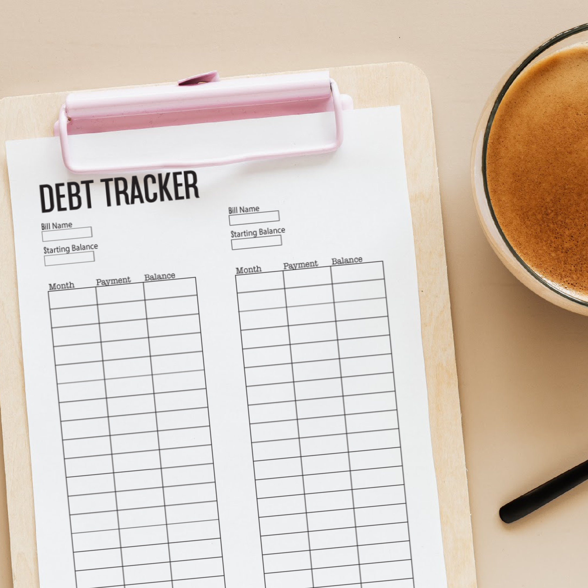 Debt Tracker Planner Page Debt Repayment 8.5x11" - Etsy