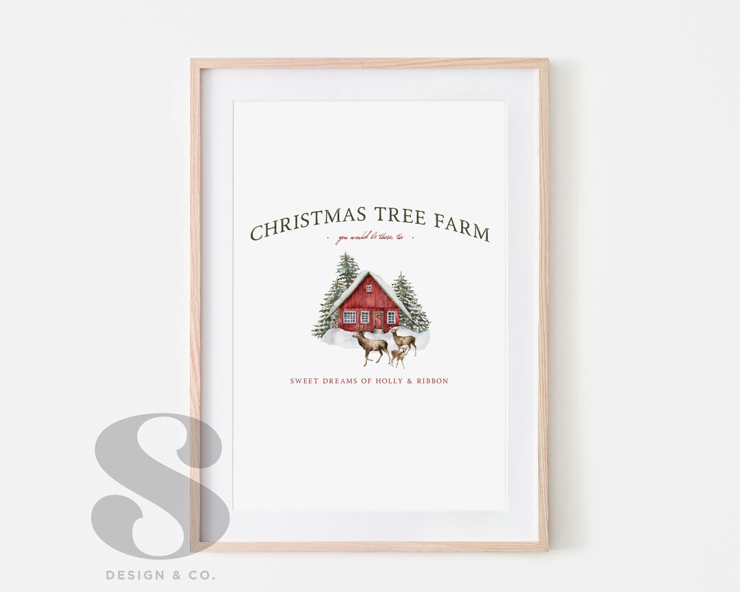 Taylor Swift Inspired Christmas Print, Christmas Tree Farm, Vintage ...