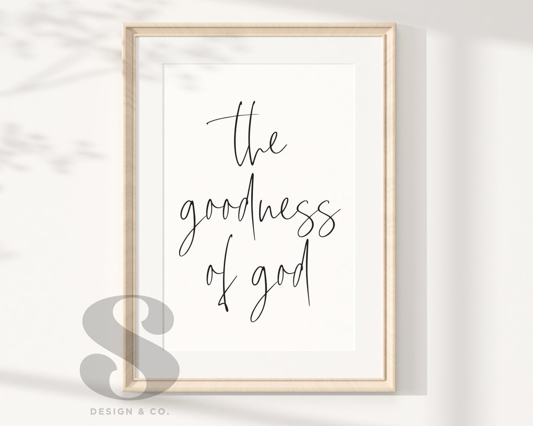 Christian Wall Art, Goodness of God Art, Worship Song Art Printable - Etsy