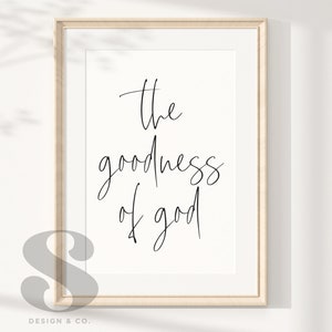 Christian Wall Art, Goodness of God Art, Worship Song Art Printable - Etsy