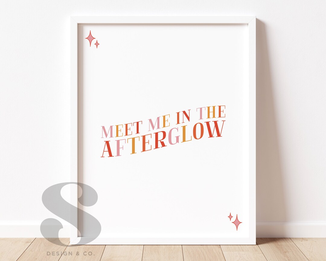 Taylor Swift Inspired Afterglow Poster, Colorful Wall Print - Etsy