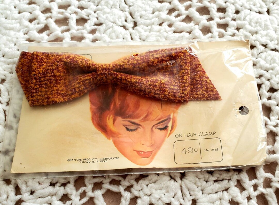 Mid-century Vintage Hair Bow in Original Packaging - Etsy