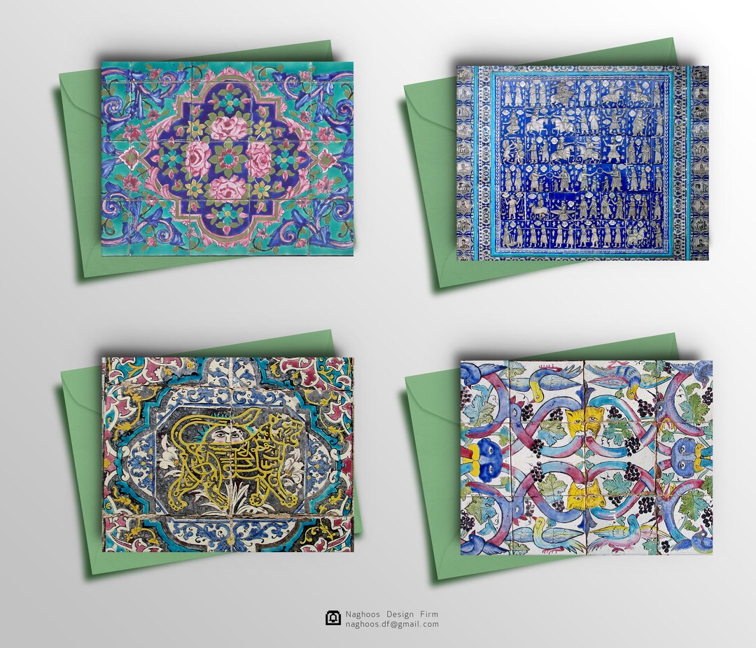 Persian New Year Postcard Set of 4, Norooz noruz, Nowrooz, Eid Card ...