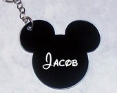 Personalized Mickey Mouse Inspired Keychain Personalized | Etsy