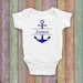 Split Anchor With Name Baby Onesie® Custom Baby Onesie® - Etsy
