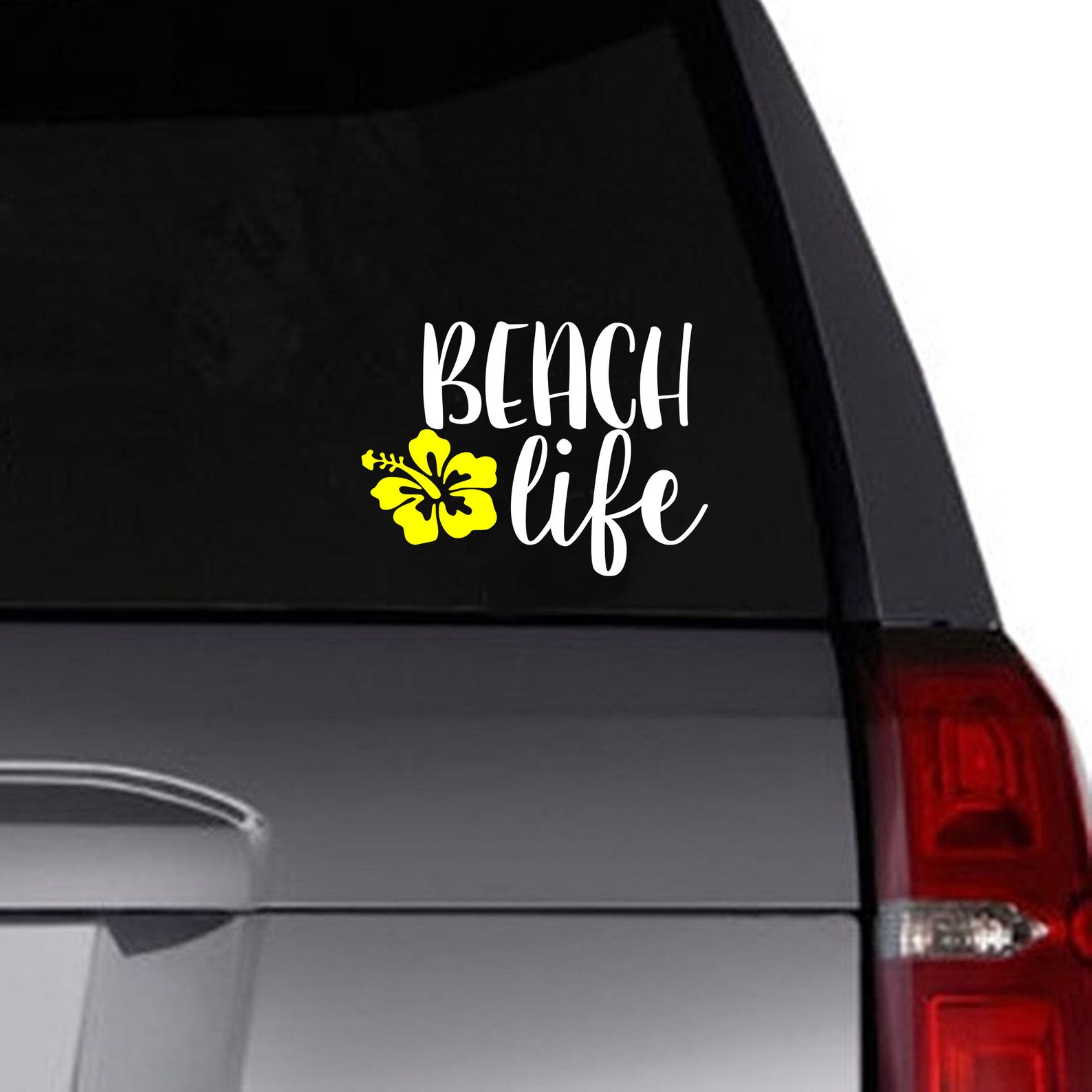 Beach Life Car Decal - Beach Life Sticker - Beach Life Decal - Car ...