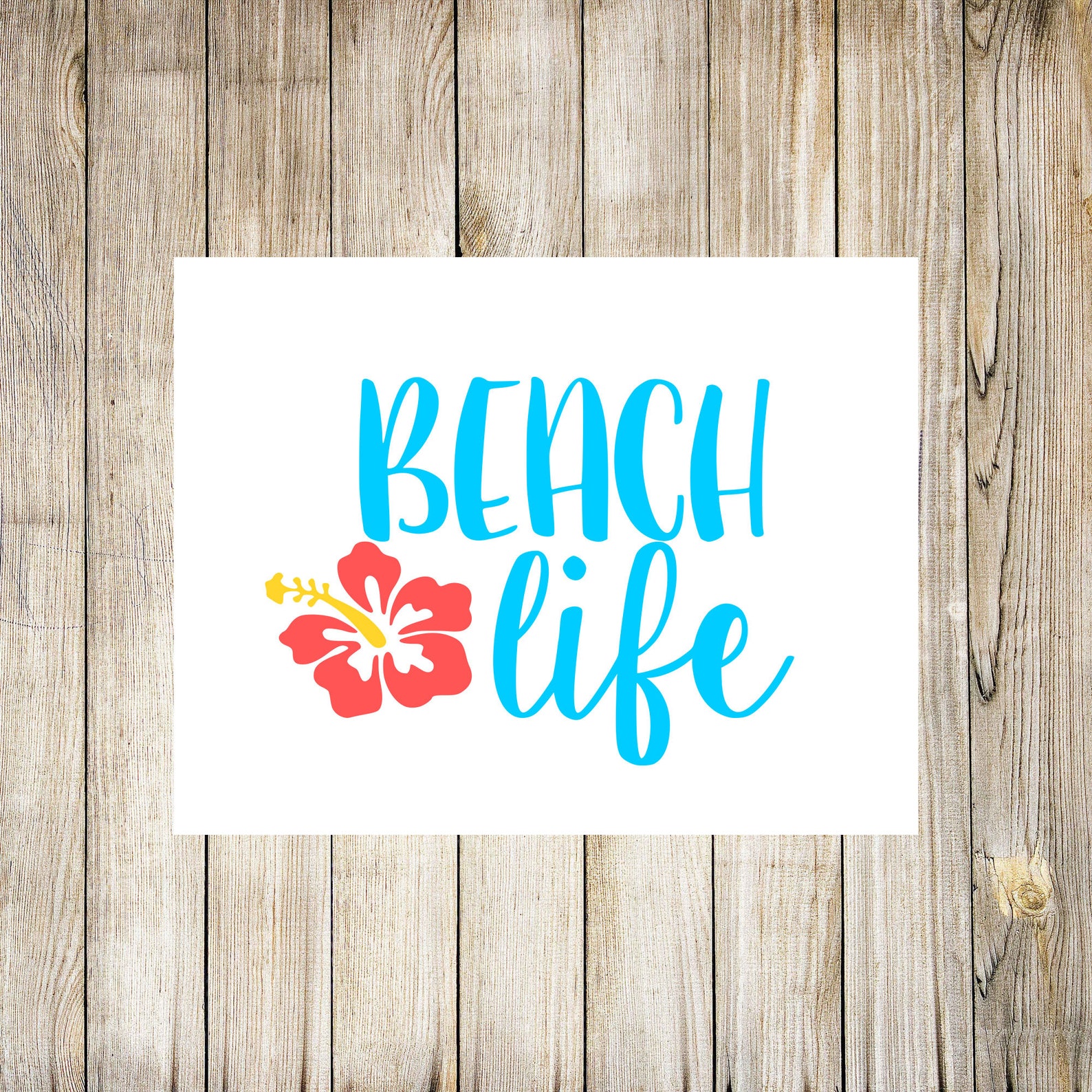 Beach Life Car Decal - Beach Life Sticker - Beach Life Decal - Car ...