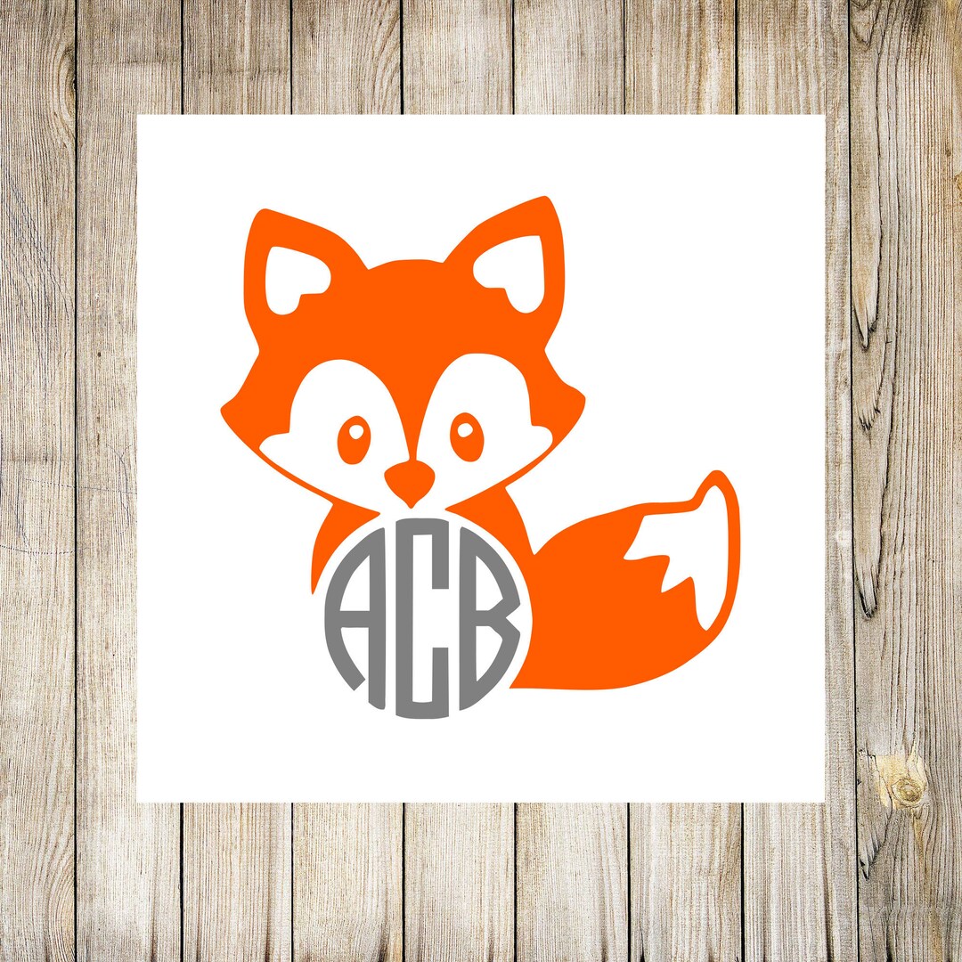 Fox Monogram Decals Vehicle Stickers Car Decal Laptop - Etsy