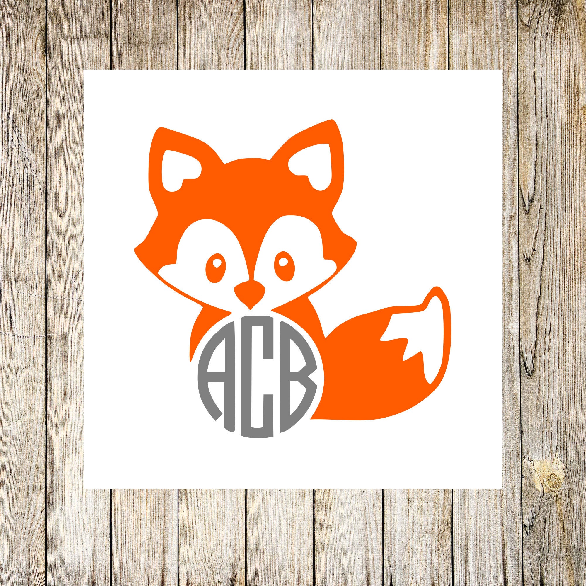 Fox Monogram Decals Vehicle Stickers Car Decal Laptop | Etsy