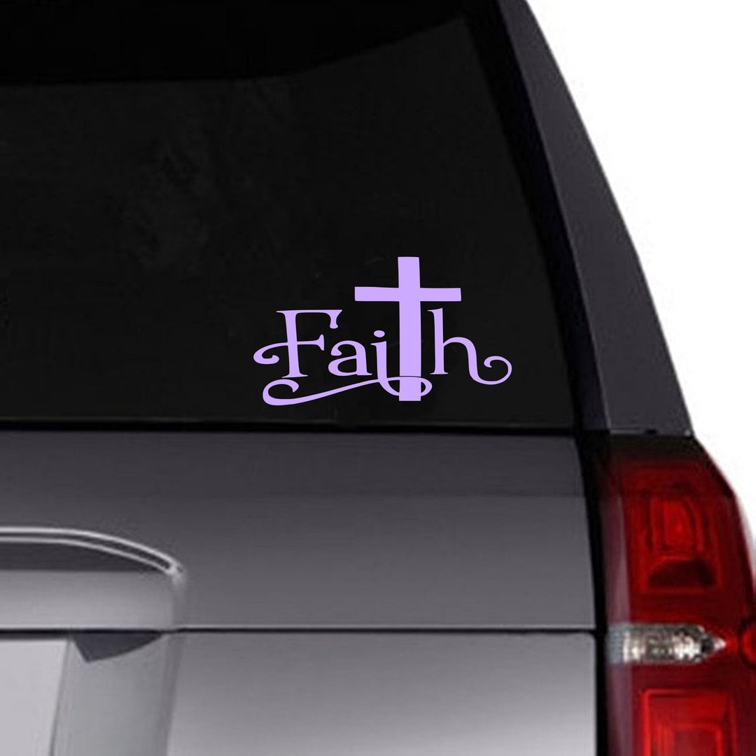 Faith Cross Vinyl Decal - Etsy