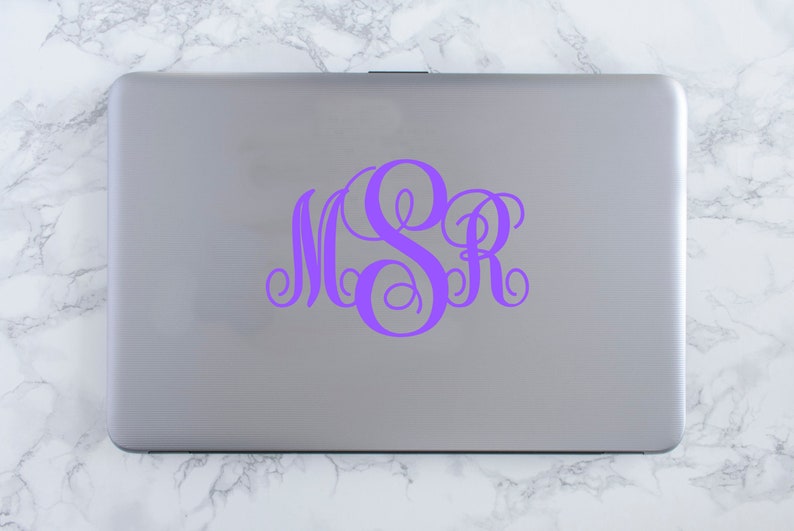 Monogram decal Monogram Car Decal Monogram Sticker | Etsy