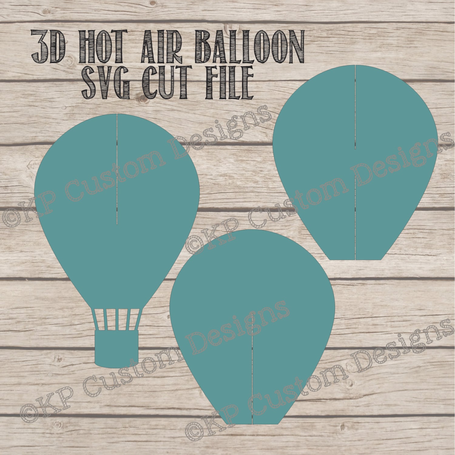 3D Hot Air Balloon Cut File SVG Personal Use Only - Etsy