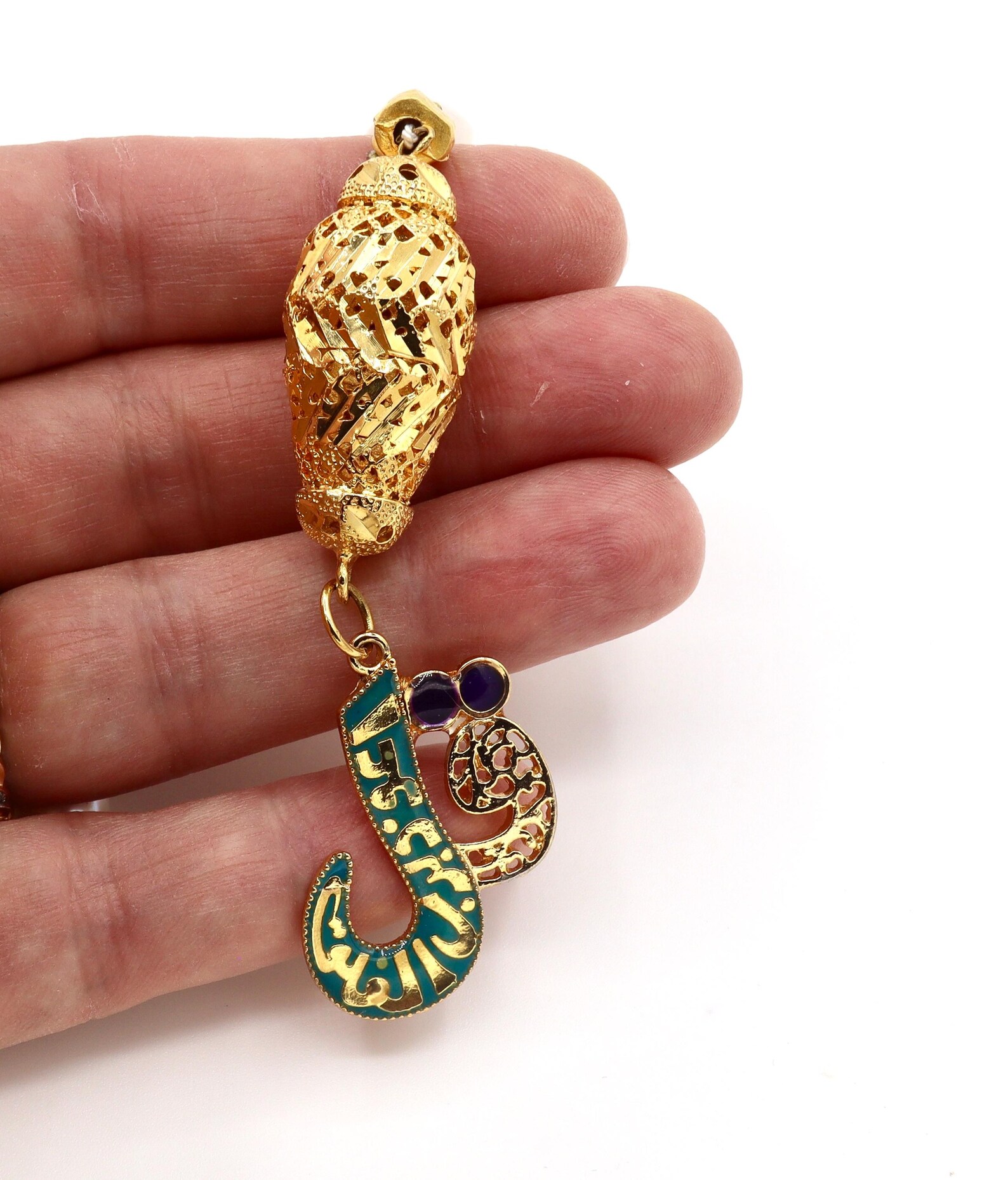 Gold Islamic Prayer Beads, Pearl Tesbih, Gold Tasbih, Masbaha Pearl ...